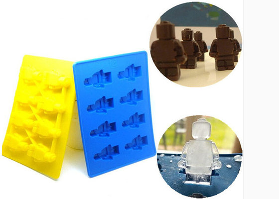Large 8 Robot Shape Silicone Ice Cube Tray / Baby Food Ice Trays