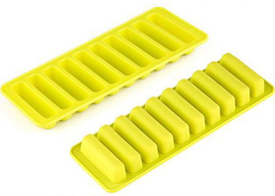 Custom Durable Silicone Ice Tray Finger Shapes Of 10 Holes , Eco-Friendly