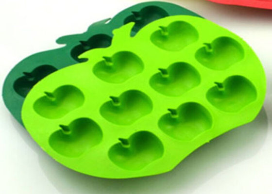 Custom Environment Non - Stick 10 Cavities Pretty Silicone Ice Tray Apple Shaped