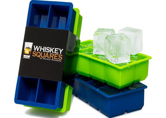 Durable Flexible 8 Cavity Jumbo 2" silicone ice cream molds cube for refrigerator