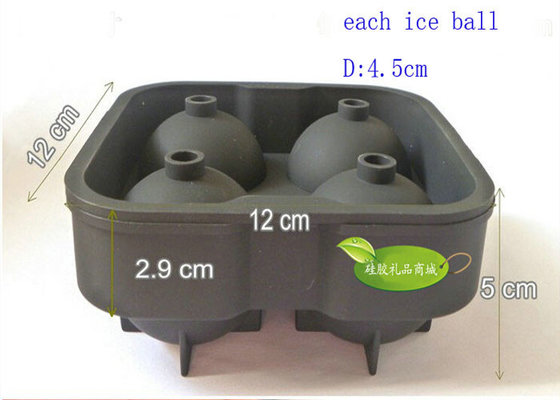 Safe Food Grade Round Shape silicone ice sphere molds FDA Approved ,  BPA Free