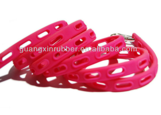 Red Silicone Climbing Rope Dog Leashes With Printed Logo For Hound Training