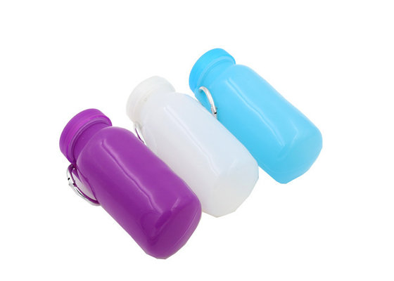 Soft Foldable Water Silicone Water Bottle 650 ml And 400 ml for Sports / Home