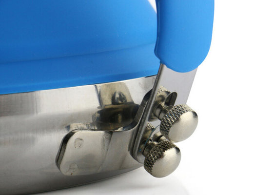 Eco food grade 1.0 L collapsible silicone kettle With Stainless Steel Pot Bottom
