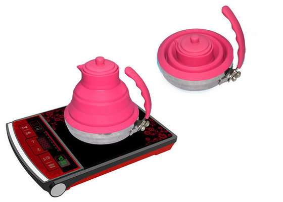 Outdoor Sports Camping Colourful silicone folding kettle 1000 ML OEM / ODM