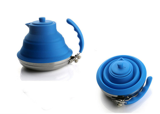 Outdoor Sports Camping Colourful silicone folding kettle 1000 ML OEM / ODM