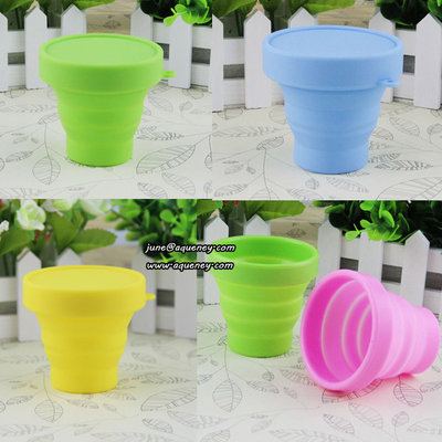Promotion gift Collapsible Silicone Water Bottle Silicone Folding Cup