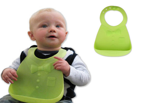 Reusable Silicon Kitchen Tools Deep Pocket Food Crumb Catcher  Silicon Baby Bibs