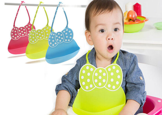 Durable Silicone Kitchen Tools Waterproof Food Catcher Pocket Baby Bibs Silicon