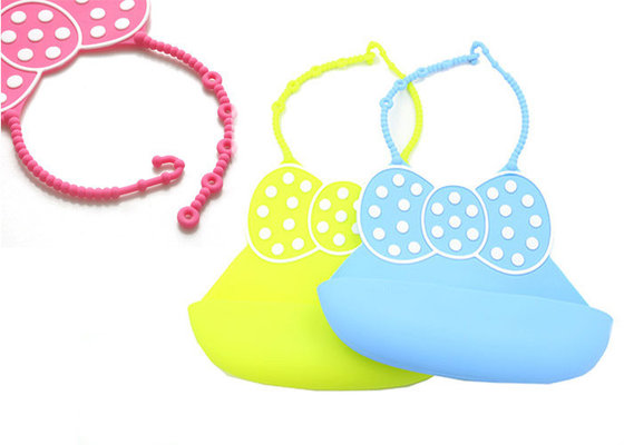 Durable Silicone Kitchen Tools Waterproof Food Catcher Pocket Baby Bibs Silicon