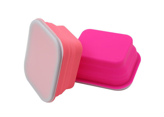 Eco-friendly Food Safe Silicone Kitchen Tools 600ml Collapsible Food Lunch Box
