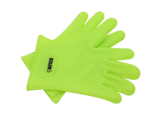 Waterproof Slip-Resistant Silicone Oven Gloves Of Five Finger , Heat Resistant