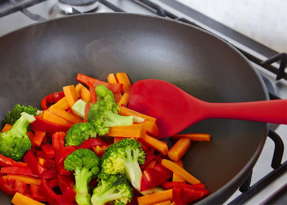 Non - Toxic Healthy Colourworks Silicone Kitchen Utensils With Slotted Spoon For  Baking , Cooking