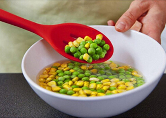 Non - Toxic Healthy Colourworks Silicone Kitchen Utensils With Slotted Spoon For  Baking , Cooking