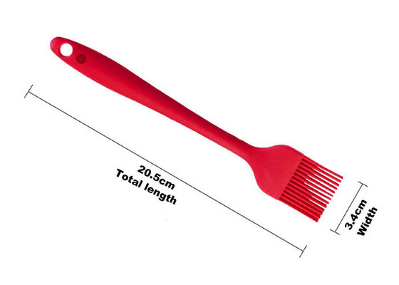 Outdoor Silicone Kitchen Tools , BPA Free Silicone Basting Brush Red color