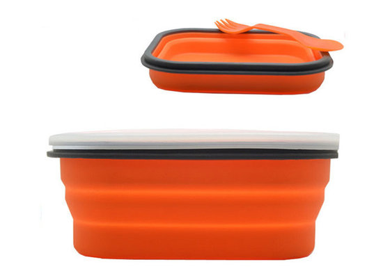 Custom  Silicone Lunch Box Retractable or Collapsible 900ml Heat Resistant
