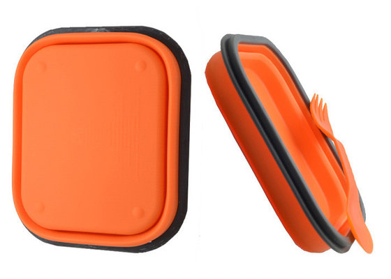 Custom  Silicone Lunch Box Retractable or Collapsible 900ml Heat Resistant