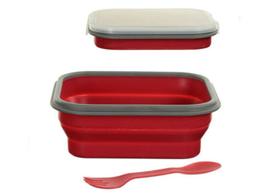 Single Lattice Rectangle Microwave Safe silicone food storage containers 650ML