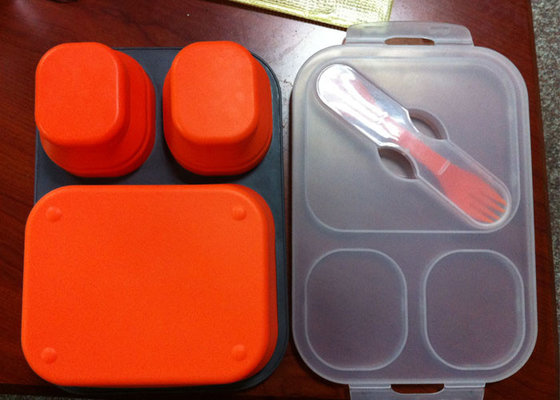 Food Grade Big Eco Silicone Collapsible Lunch Box For Kids With Customized Logo