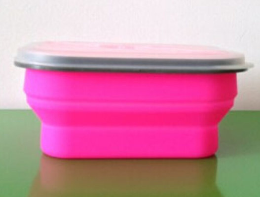 Portable Colorful Comping Travel Silicone Lunch Box and Food Container with multi compartment