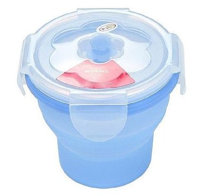 FDA LFGB silicone lunch box , silicone folding bowl, microwave safe food container to keep food fresh