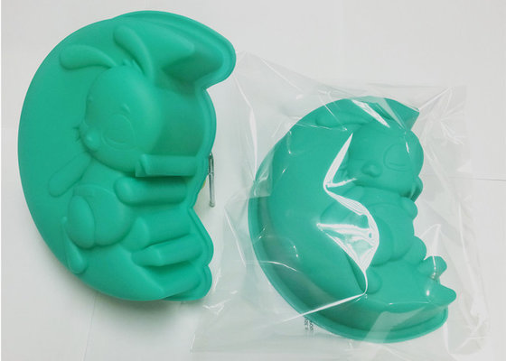 Novelty Green Rabbit Silicone Cupcake Molds, Silicone Baking Trays