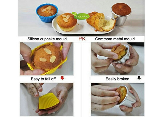 Food Grade Baking Essentials Silicone Cake Molds / Silicone Cupcake Mould
