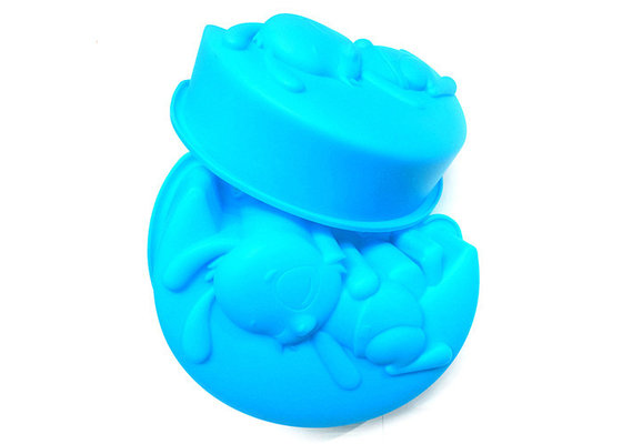 Rabbit shaped Non - stick DIY silicon cake mold / silicone moulds for cake decorating