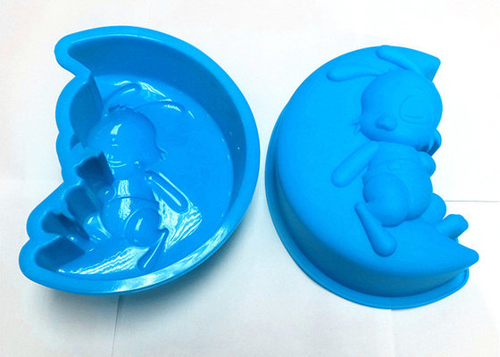Rabbit shaped Non - stick DIY silicon cake mold / silicone moulds for cake decorating
