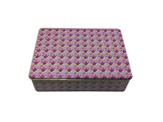 Rectangle Tin Cookie Containers With Cover For Cake / Moon Packing