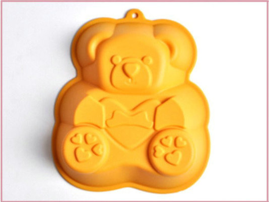 Silicon Kitchenware, Green / Purple / Red / Brown Silicone Cake Mold, Mini Bear Pan