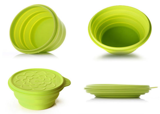 Eco - Friendly Heat Insulation Safe silicone collapsible bowl  , silicone camping bowl