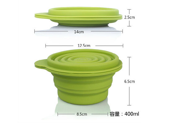 Eco - Friendly Heat Insulation Safe silicone collapsible bowl  , silicone camping bowl