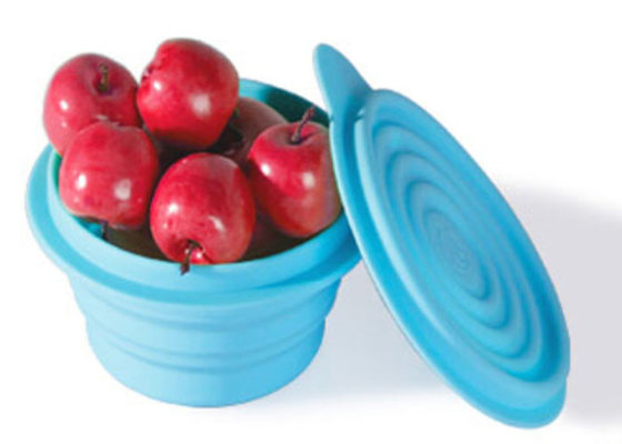 BPA Free Durable LFGB Standard  Blue silicone kitchen utensils , Silicone Bowl for Fruit