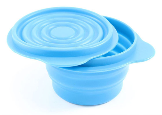 BPA Free Durable LFGB Standard  Blue silicone kitchen utensils , Silicone Bowl for Fruit