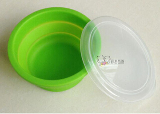 Mini Non - toxic silicone pudding bowl With PP lid SGS , LFGB Certificate