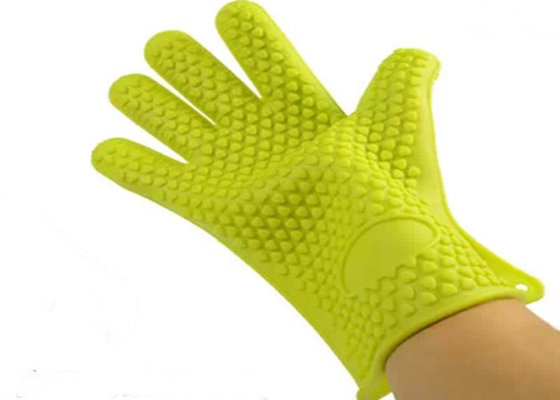 Five Finger Food Grade Silicone Gloves for Kitchen / Silicone Cooking Gloves