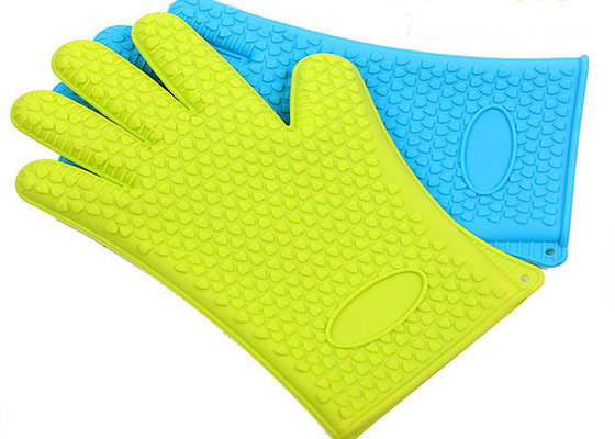 Colorful Silicone Gloves For Grilling / Oven And Dishwasher , High Temperature Resistant
