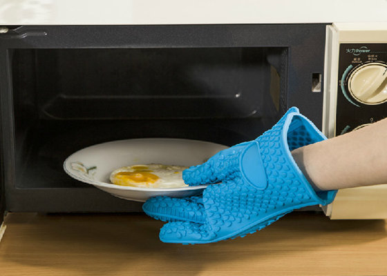 Colorful Silicone Gloves For Grilling / Oven And Dishwasher , High Temperature Resistant