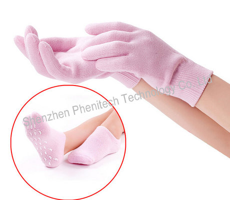Cotton Essential Oil Gloves For Hand Moisturize , Beauty Silicone Gloves