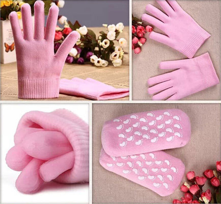 Cotton Essential Oil Gloves For Hand Moisturize , Beauty Silicone Gloves
