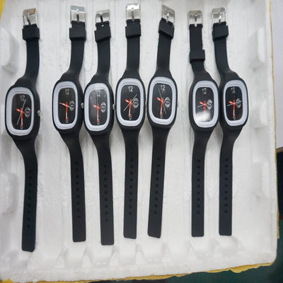 Big Face Unisex Silicone Jelly Quartz Watch Black With Japan Movement / Custom Logo