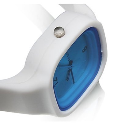 White Quartz Analog Sports Silicone Jelly Watch For Teenager