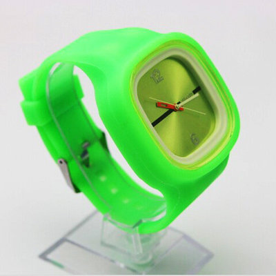 Fashionable Custom Printed Jelly Wrist Watches With Interchangeable Strap / Face