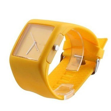 Big Square Japan Movement Jelly Silicone Watches , Jelly Watches For Womens