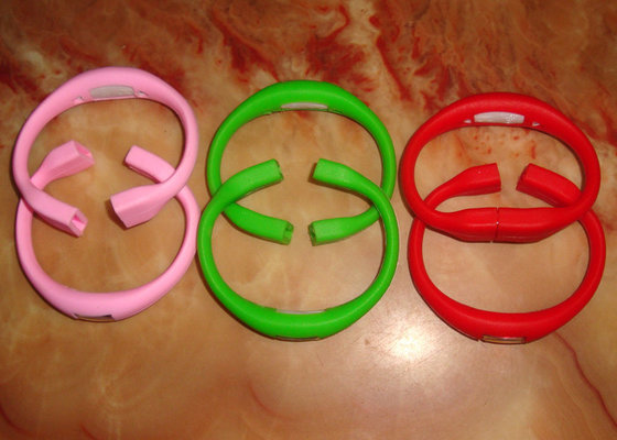 Embossed / silk printed / color filled silicone jelly watch with USB sticker and ion