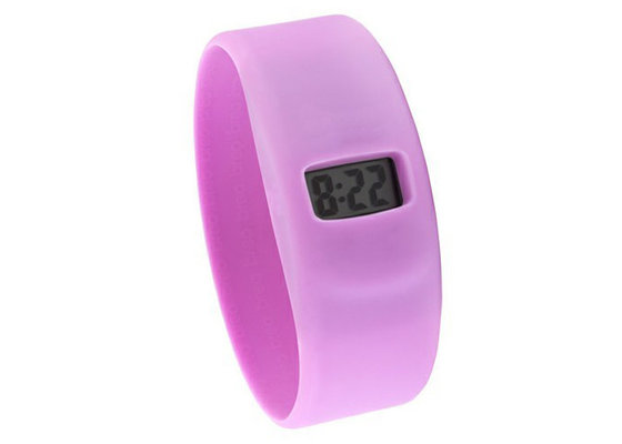 Customized Durable Light Purple Cheap Digital Silicone Jelly Watch 6/17/18cm Band Size