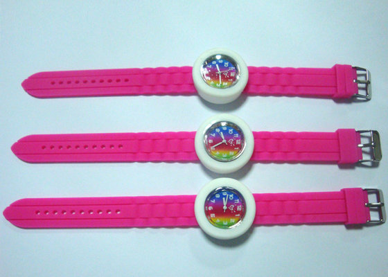 Colorful dial rose wristband silicone jelly watch for all people