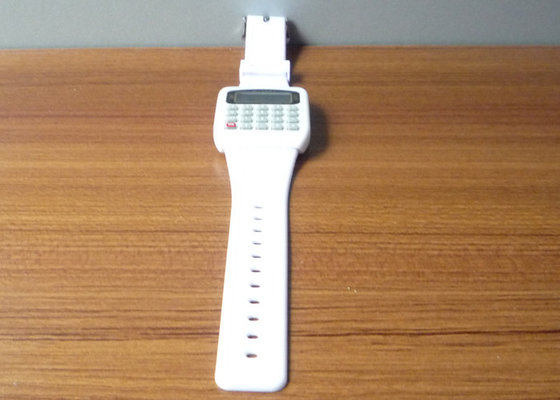 Caculator Digital Silicone Jelly Watch , White