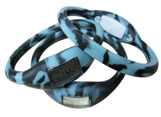 17 / 18cm or customerized Black Blue Rohs / SGS Mixed Color Negative Ion Sports Watch